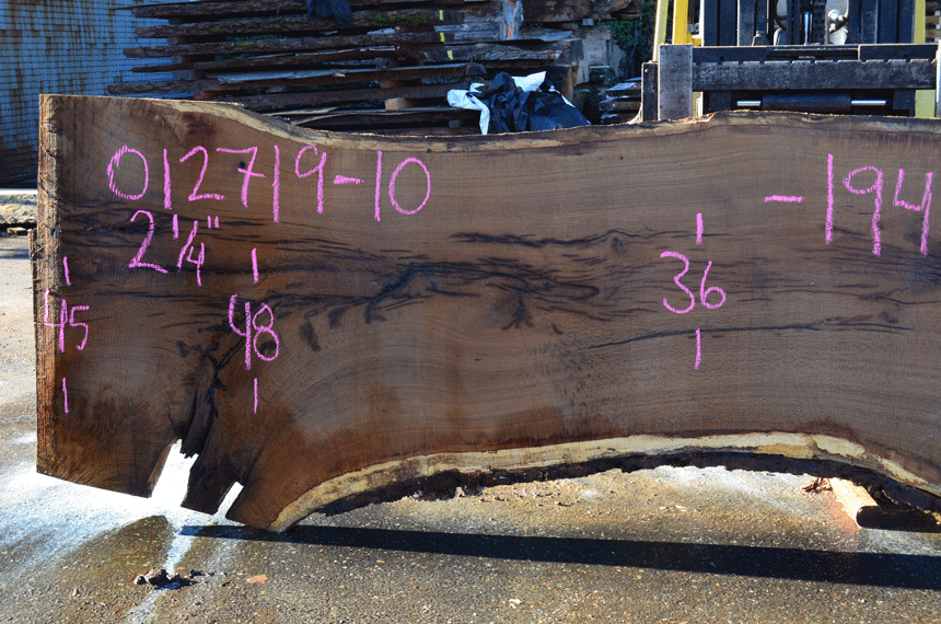 012719-10 Oregon White Oak Slab – Goby Walnut